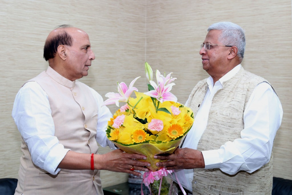 The Governor of Tripura, Shri Tathagata Roy calling on the Union Home ...