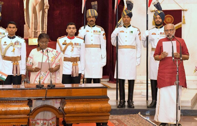 Raksha Mantri congratulates Shri Thiru C.P. Radhakrishnan on taking ...